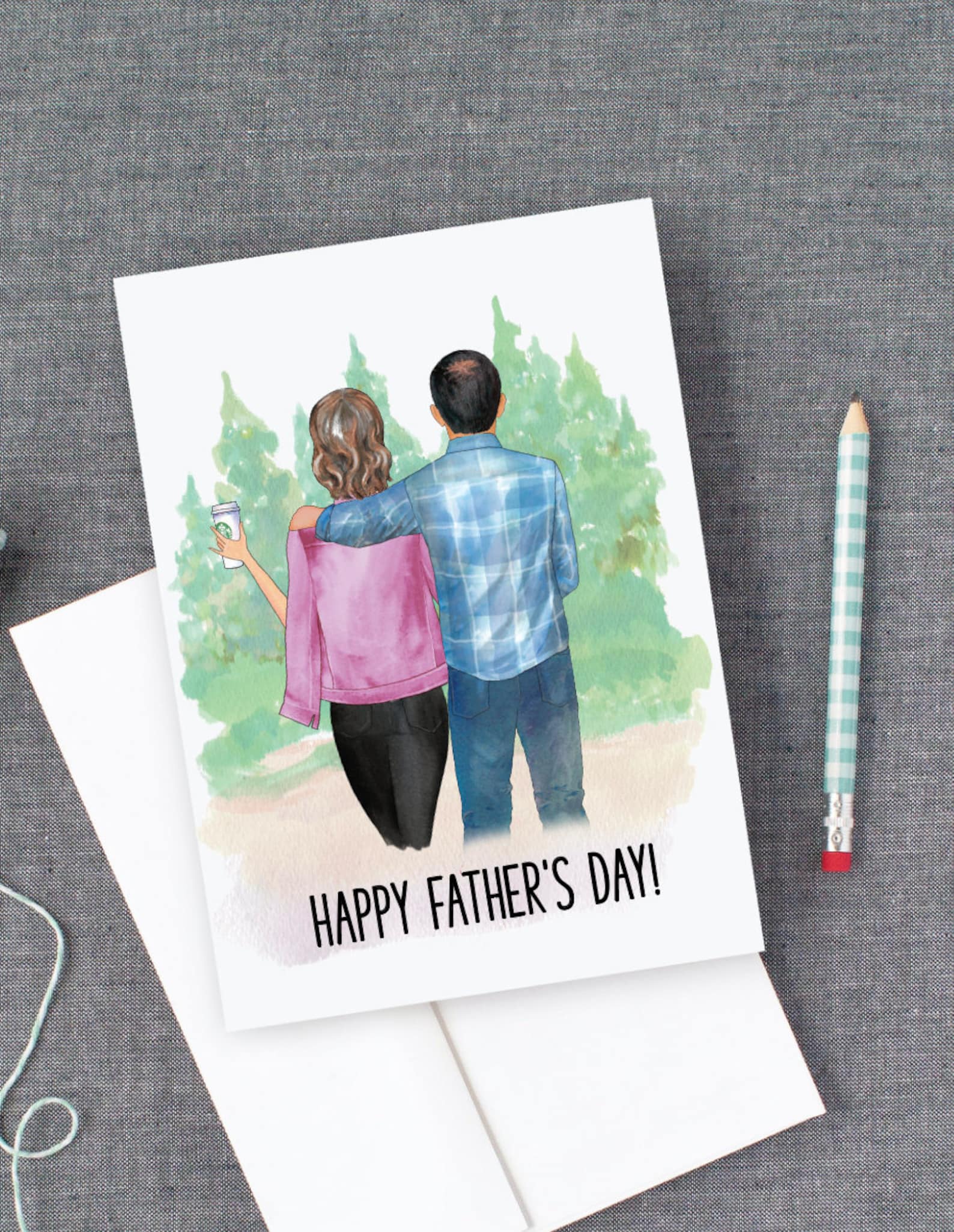 Father's Day Card Custom Happy Fathers Day Card Card | Etsy