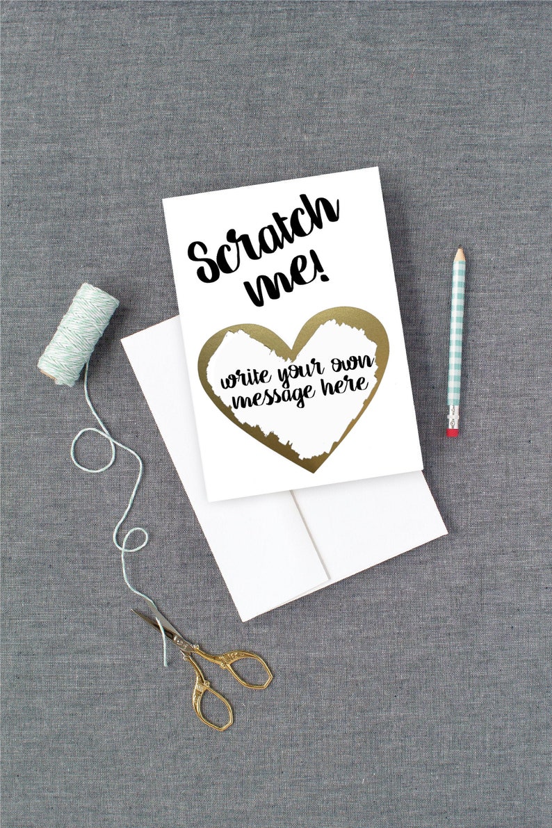 Custom Scratch off Card Scratch off Card With Custom Message - Etsy