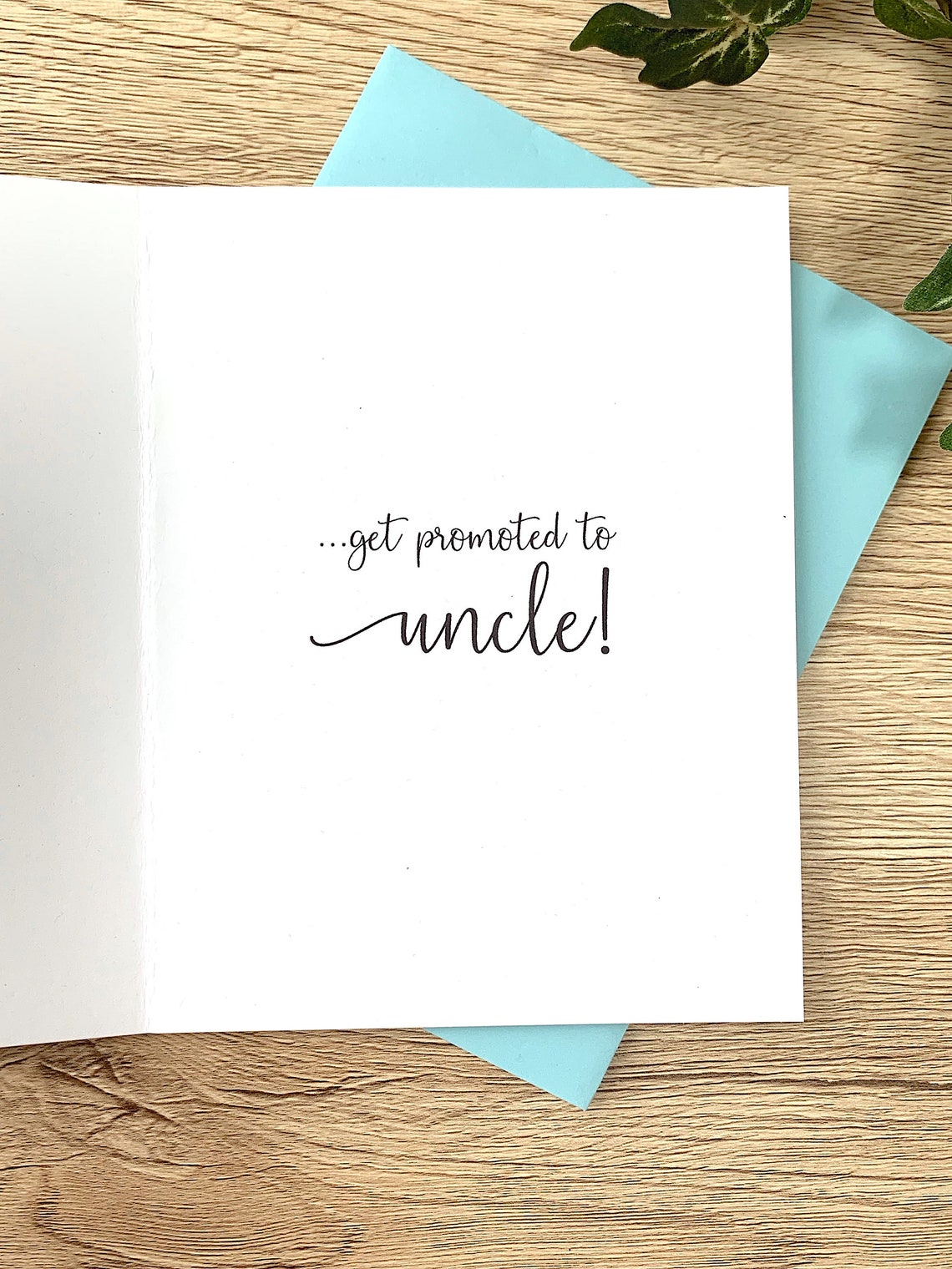 Pregnancy Reveal Card for Best Friend New Uncle Card Only - Etsy