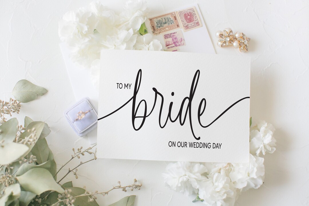 To My Bride on Our Wedding Day Card | Bride and Groom | His and Hers ...