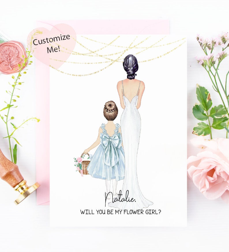 Flower Girl Proposal Card Flower Girl Keepsake Card for | Etsy