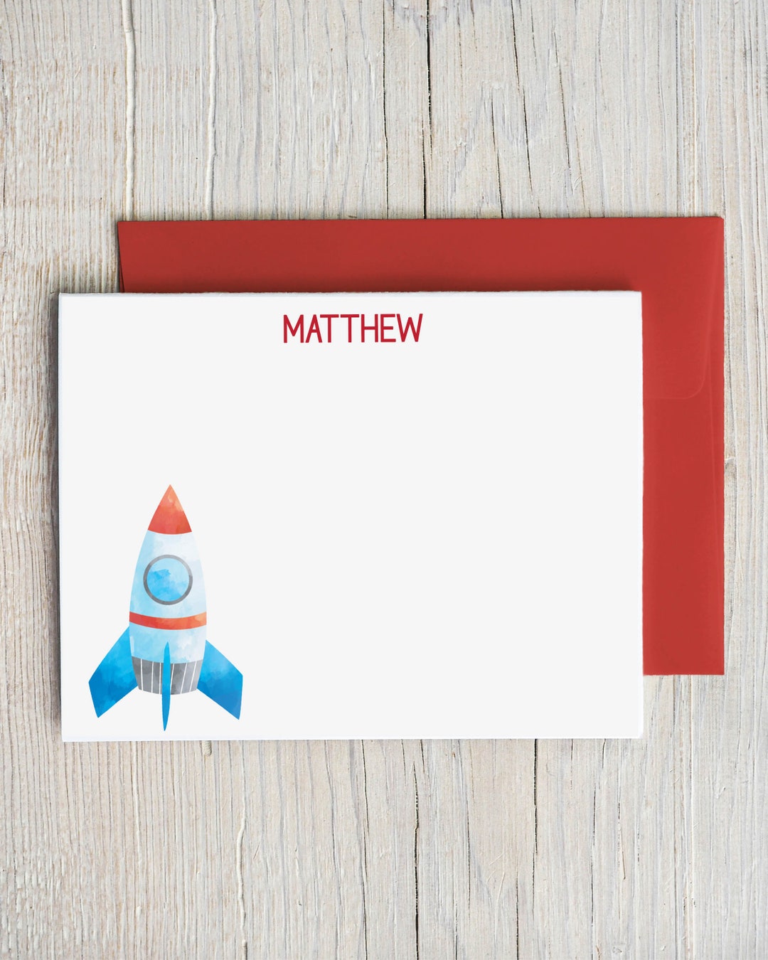 Personalized Rocket Ship Cards for Kids | Boys Astronaut and Space ...