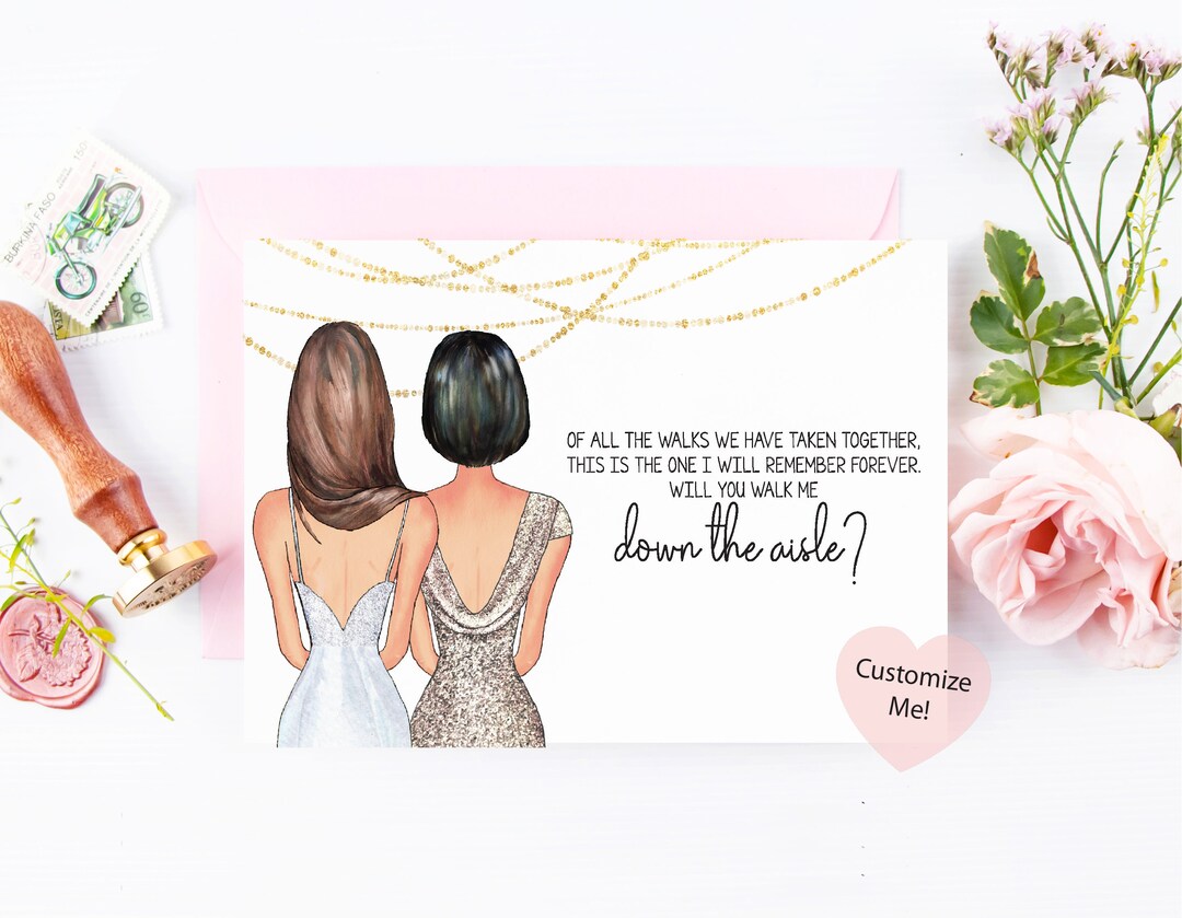 Mom Will You Walk Me Down the Aisle | Card for Mother | Wedding ...