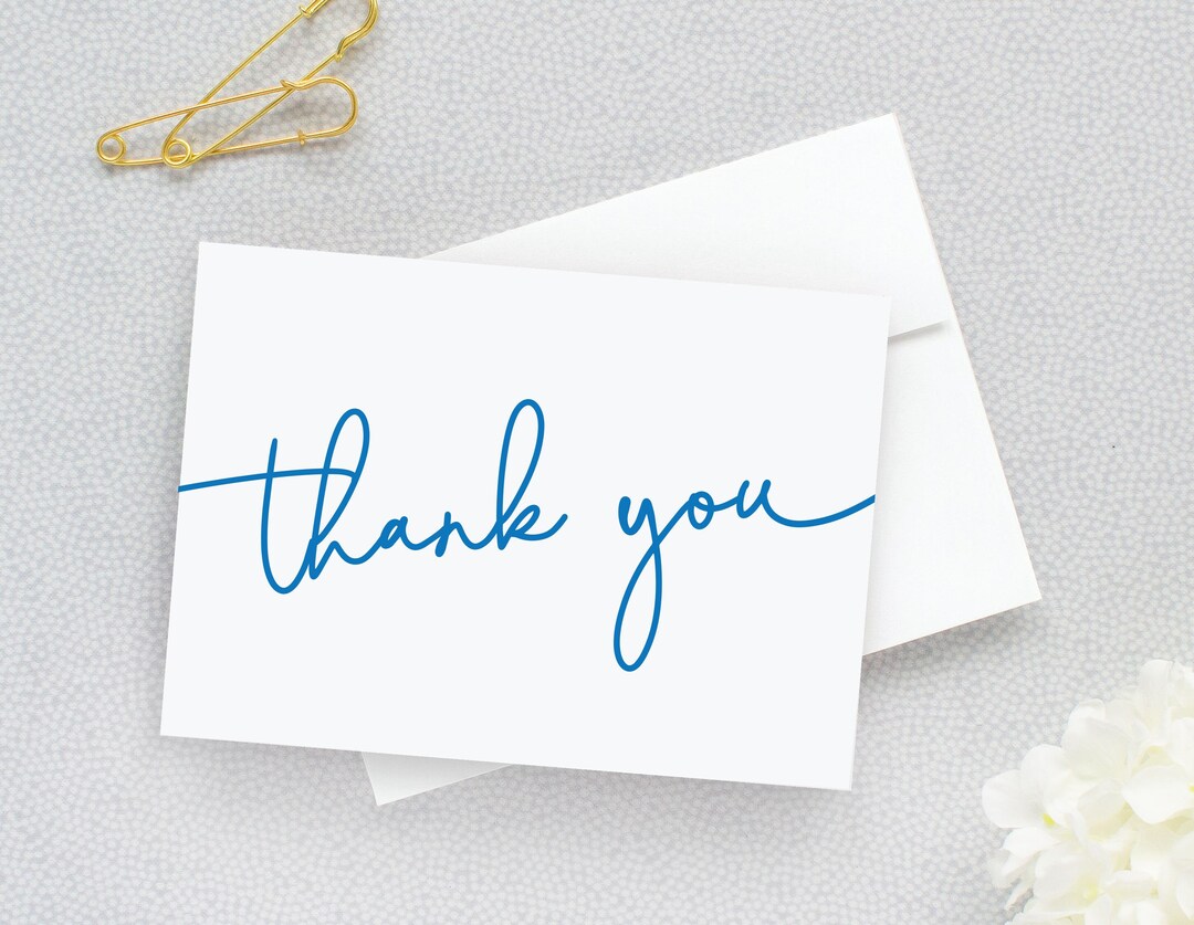 Modern Thank You Cards | FOLDED Cards for Him or Her | Modern ...