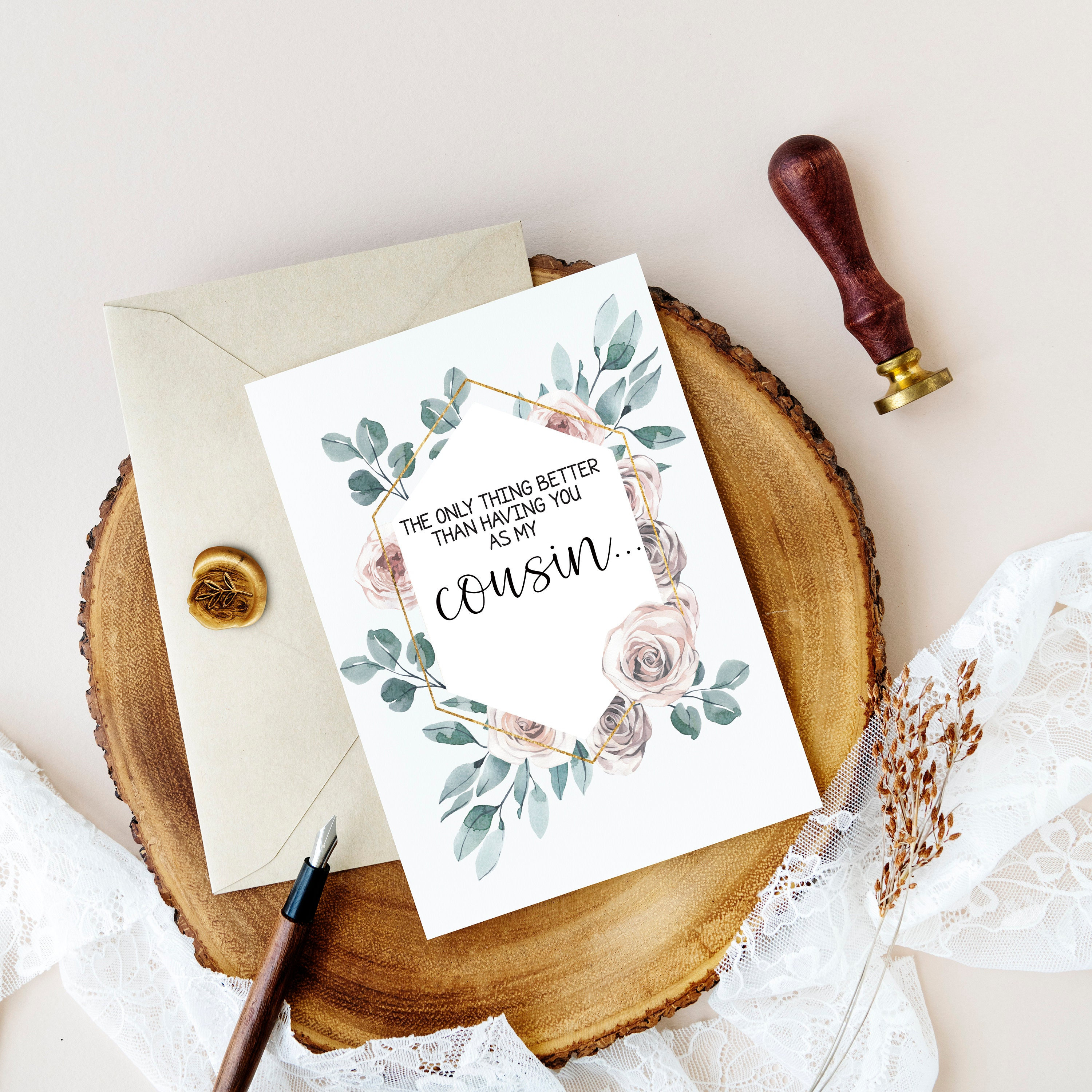 Will You Be My Bridesmaid Proposal Card for Cousin the Only | Etsy