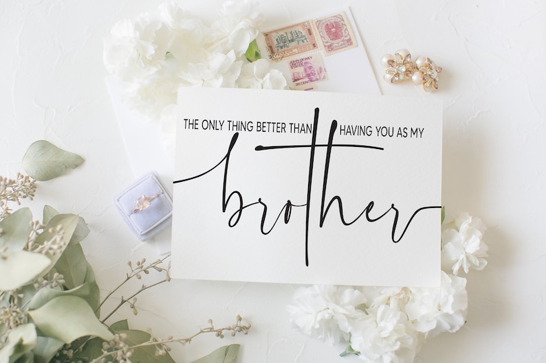 Will You Be My Best Man Card for Brother | Only Thing Better Than ...