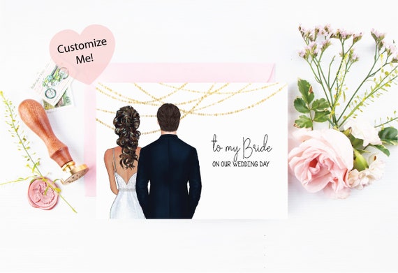 To My Bride on Our Wedding Day Card for Wife Woman of My - Etsy