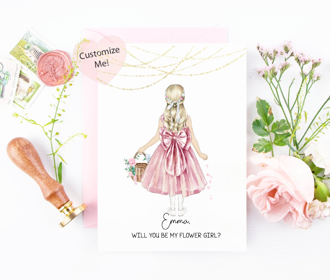 Flower Girl Proposal Card | Flower Girl Keepsake | Card for Niece ...