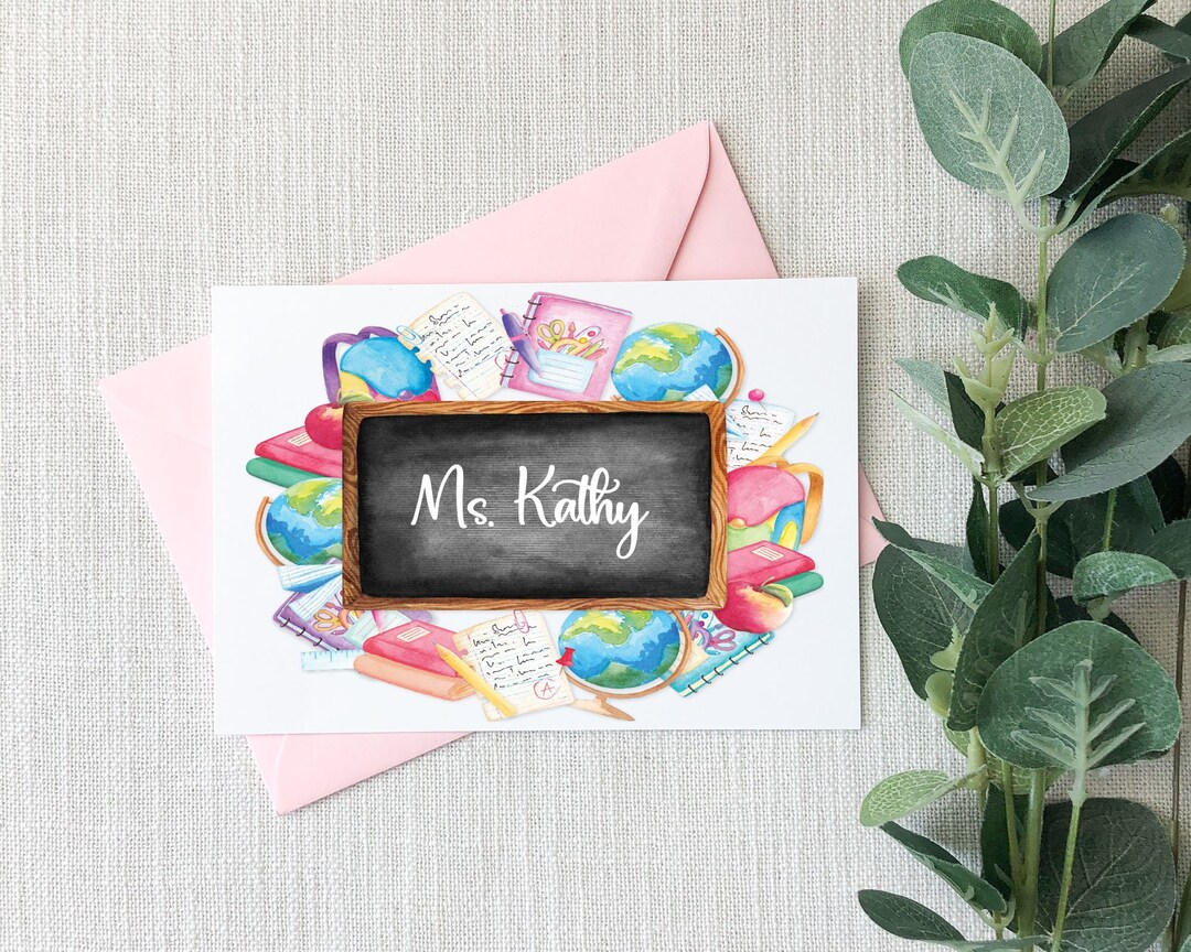 Personalized Stationery for Teacher - Custom Note Cards for Teacher ...