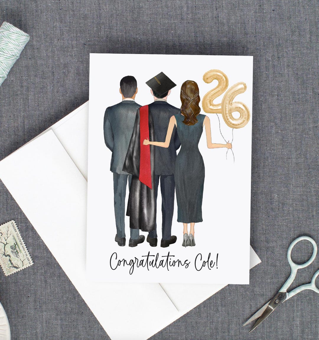 Graduation Card From Parents Mom Dad | Custom Card for Senior ...