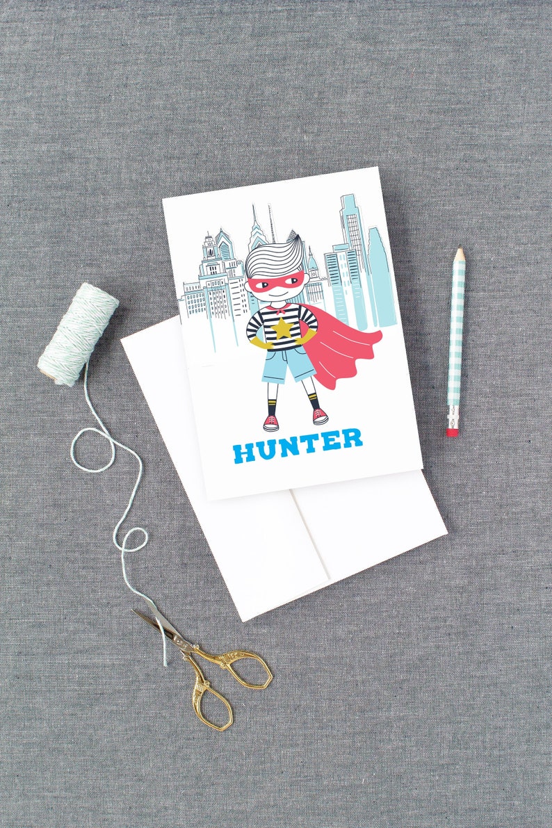 Super Hero Stationery for Girls Personalized Girl Superhero - Etsy