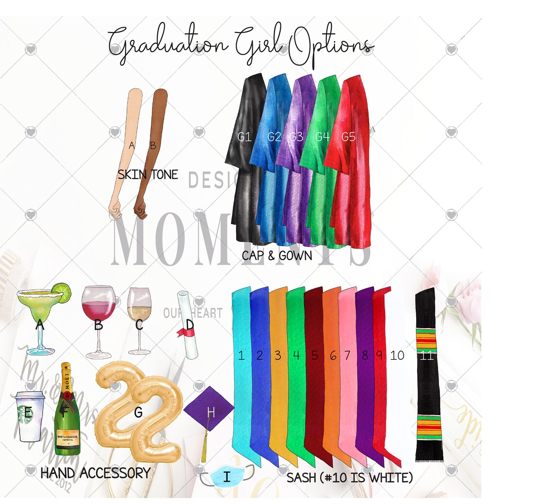 White Dress Graduation Card Custom Card for Senior - Etsy