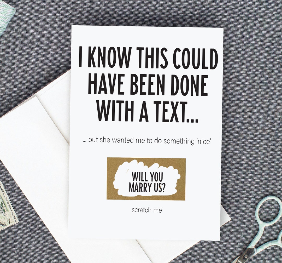 Funny Officiant Proposal Card - Will You Marry Us Scratch off Card ...