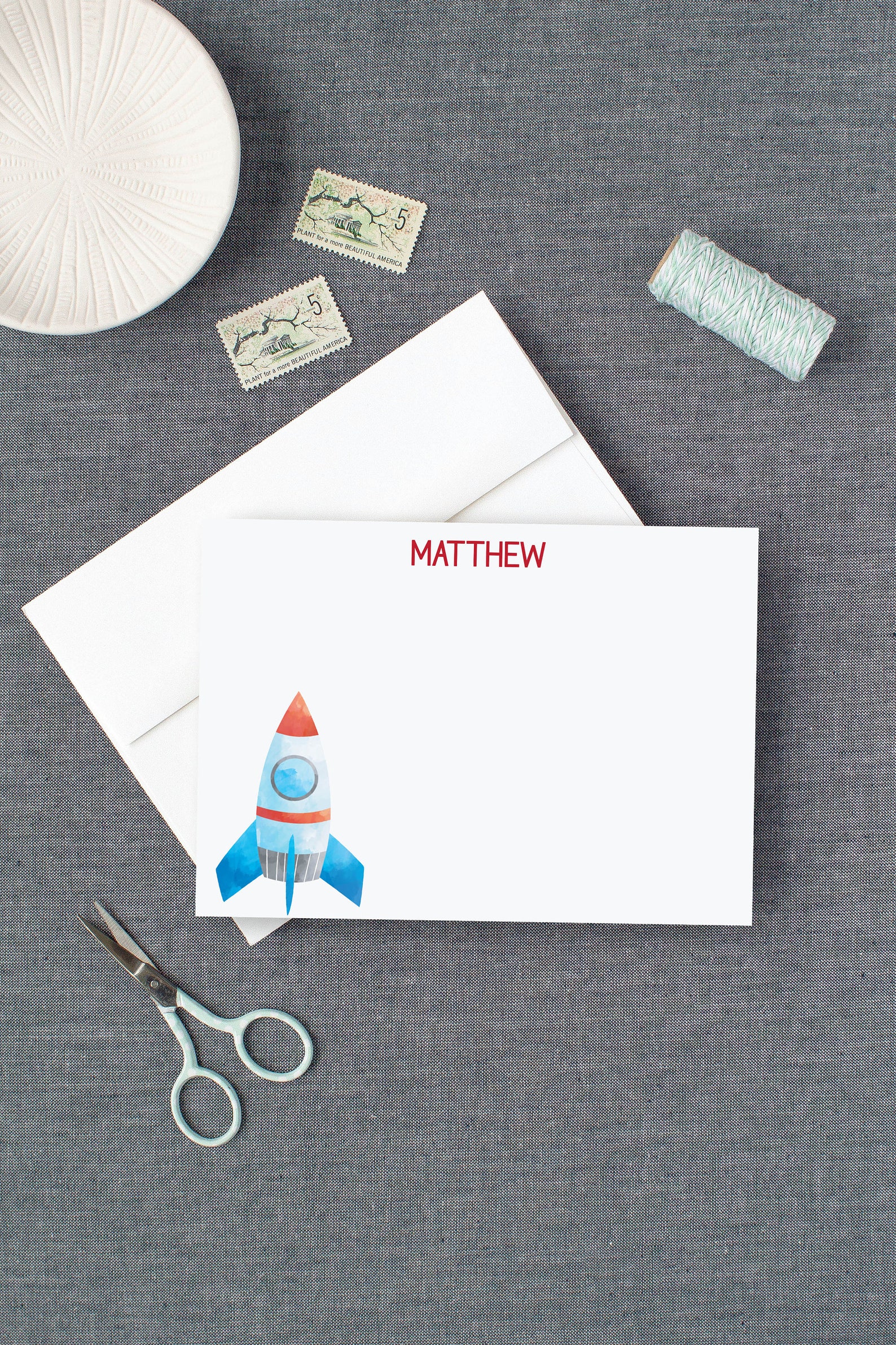 Personalized Rocket Ship Cards for Kids Boys Astronaut and | Etsy