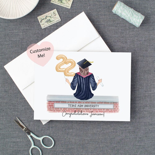 Graduation Card Custom Card for Senior Congratulations - Etsy