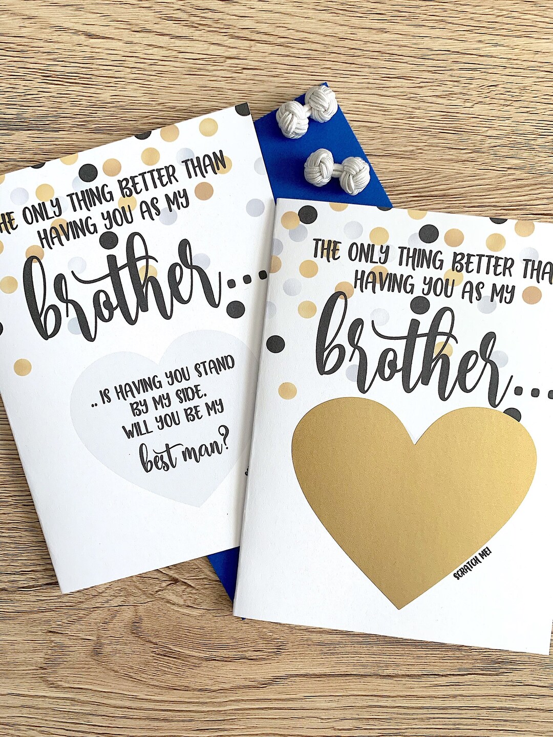 Best Man Proposal for Brother Scratch off Card- the Only Thing Better ...