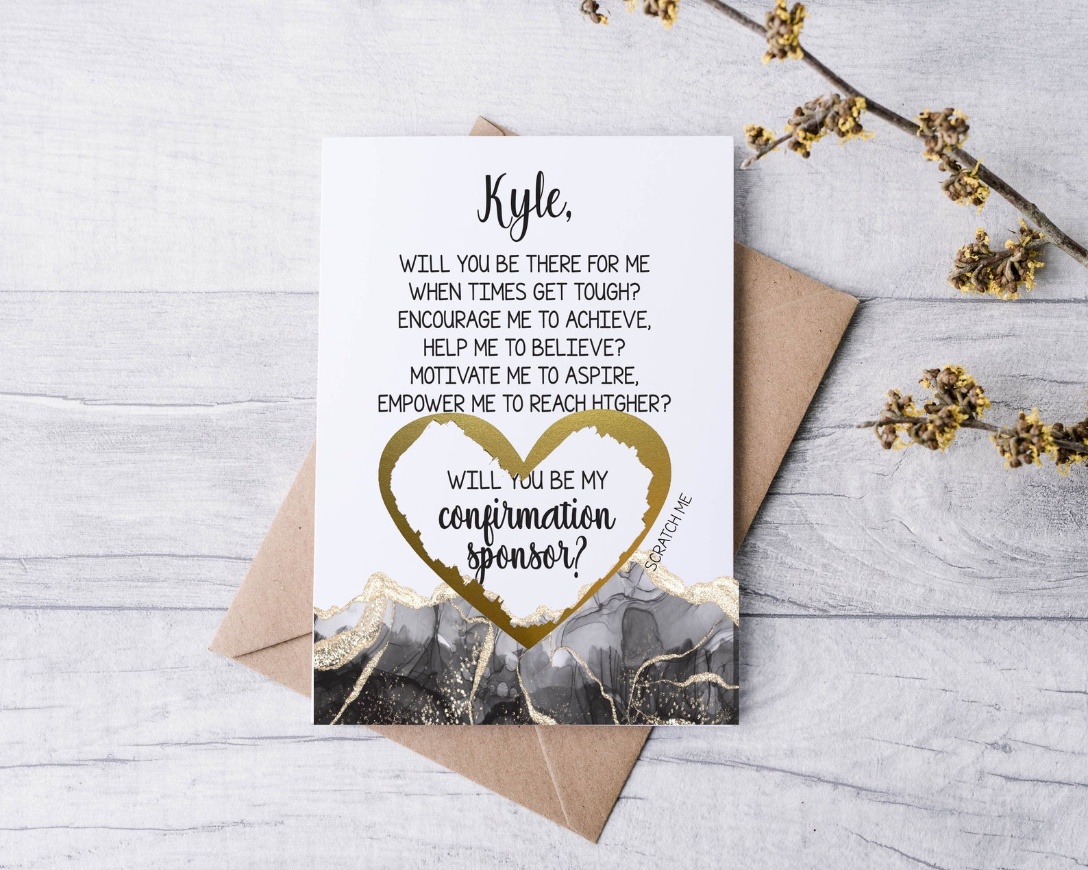 Confirmation Sponsor Proposal Scratch off Card | Will You Be My ...