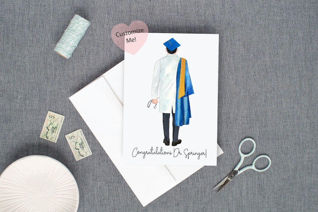 Medical School Graduation Card, New Doctor Card, Residency ...