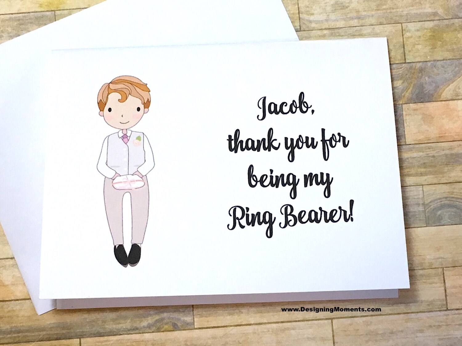 Thank You for Being My Ring Bearer Wedding Card Personalized - Etsy