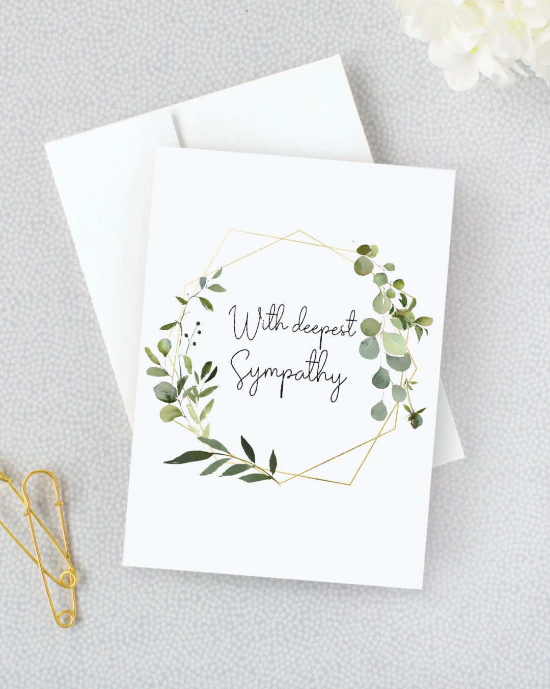 With Deepest Sympathy Card | Condolence Card | Sorry for Your Loss ...