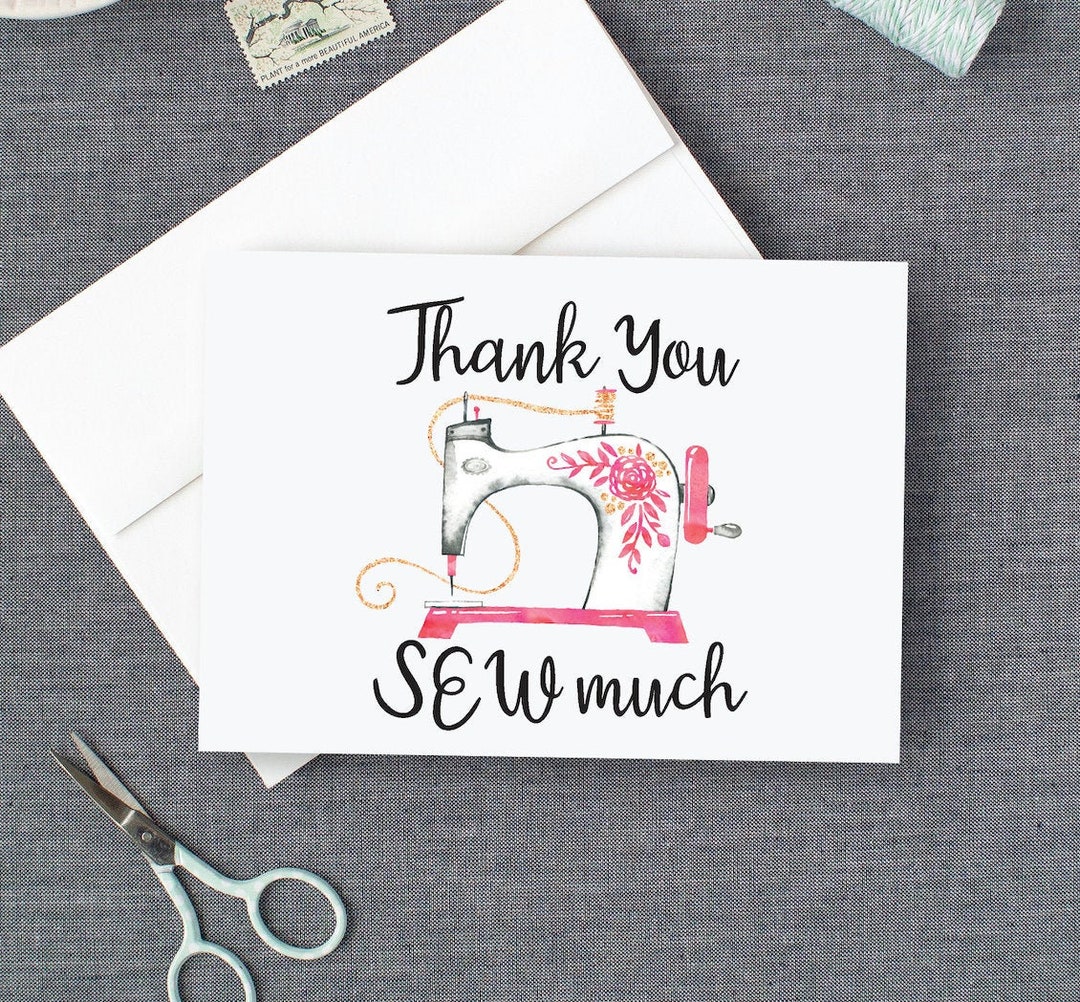 Thank You Card for Seamstress | Thank You Dress Maker Card | Thinking ...