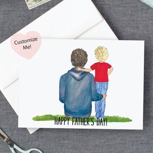 Father's Day Card | Custom Happy Fathers Day Card | Dad and Child ...