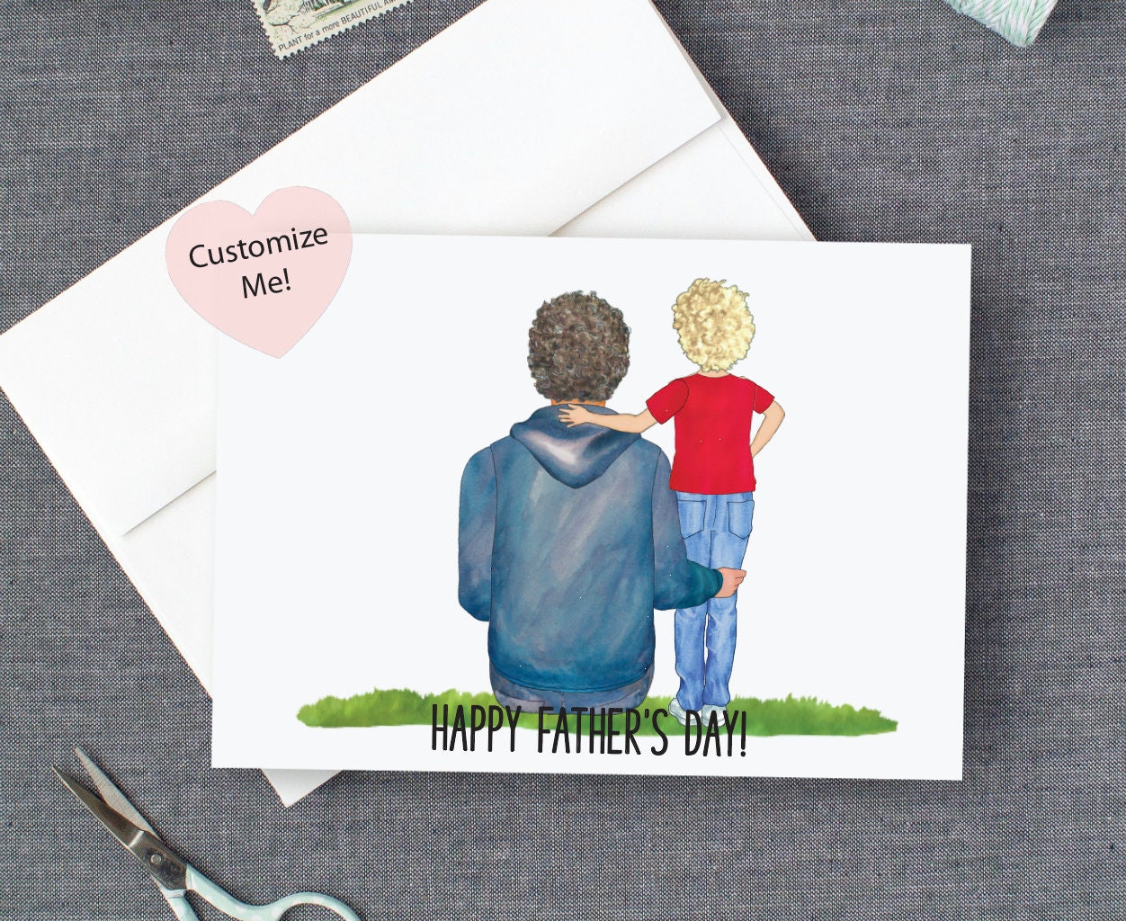 Father's Day Card Custom Happy Fathers Day Card Dad - Etsy