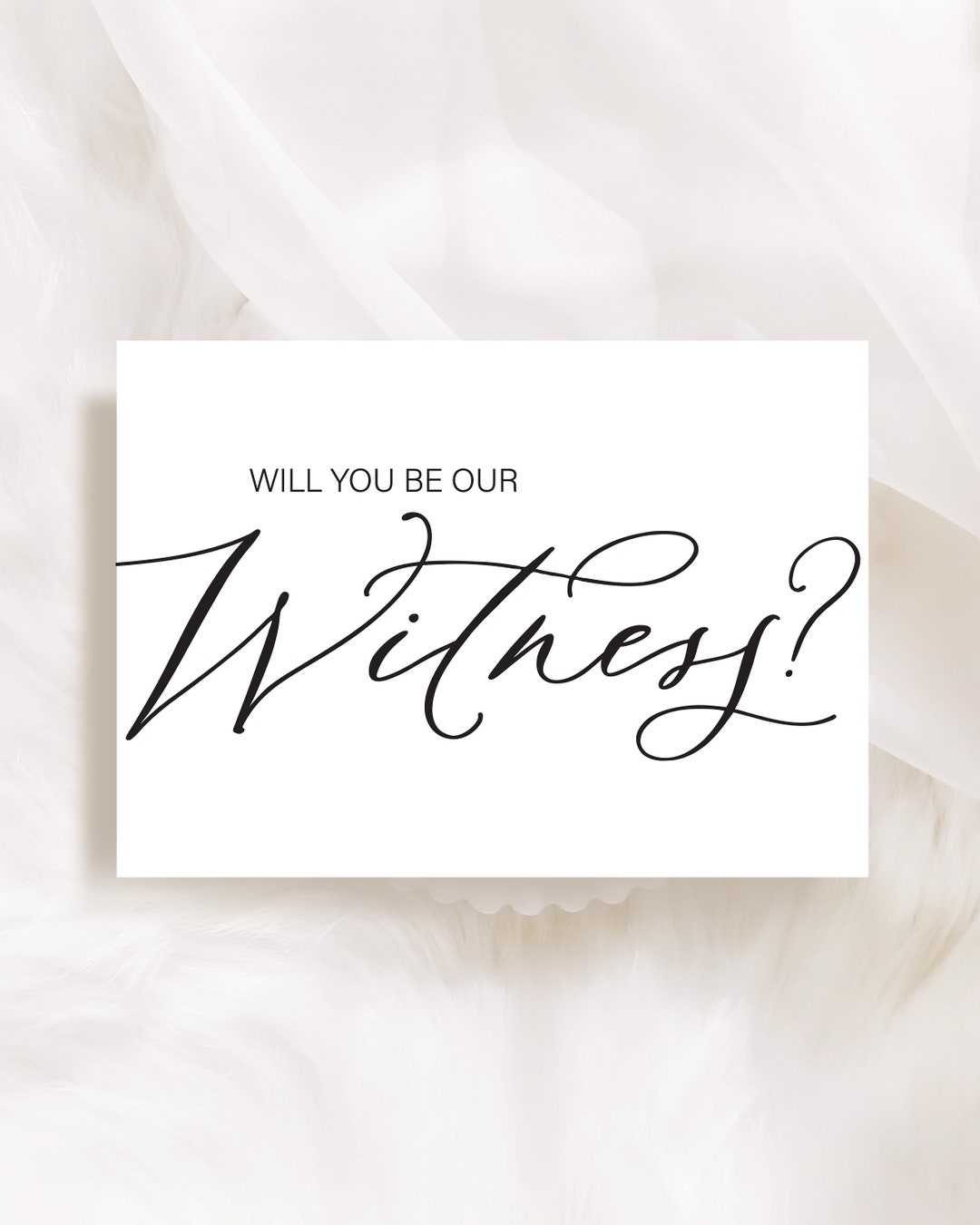 Will You Be Our Witness, Wedding Proposal Card for Religious Wedding ...