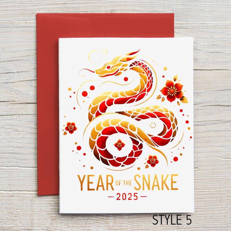 Chinese New Year 2025 Cards - Etsy