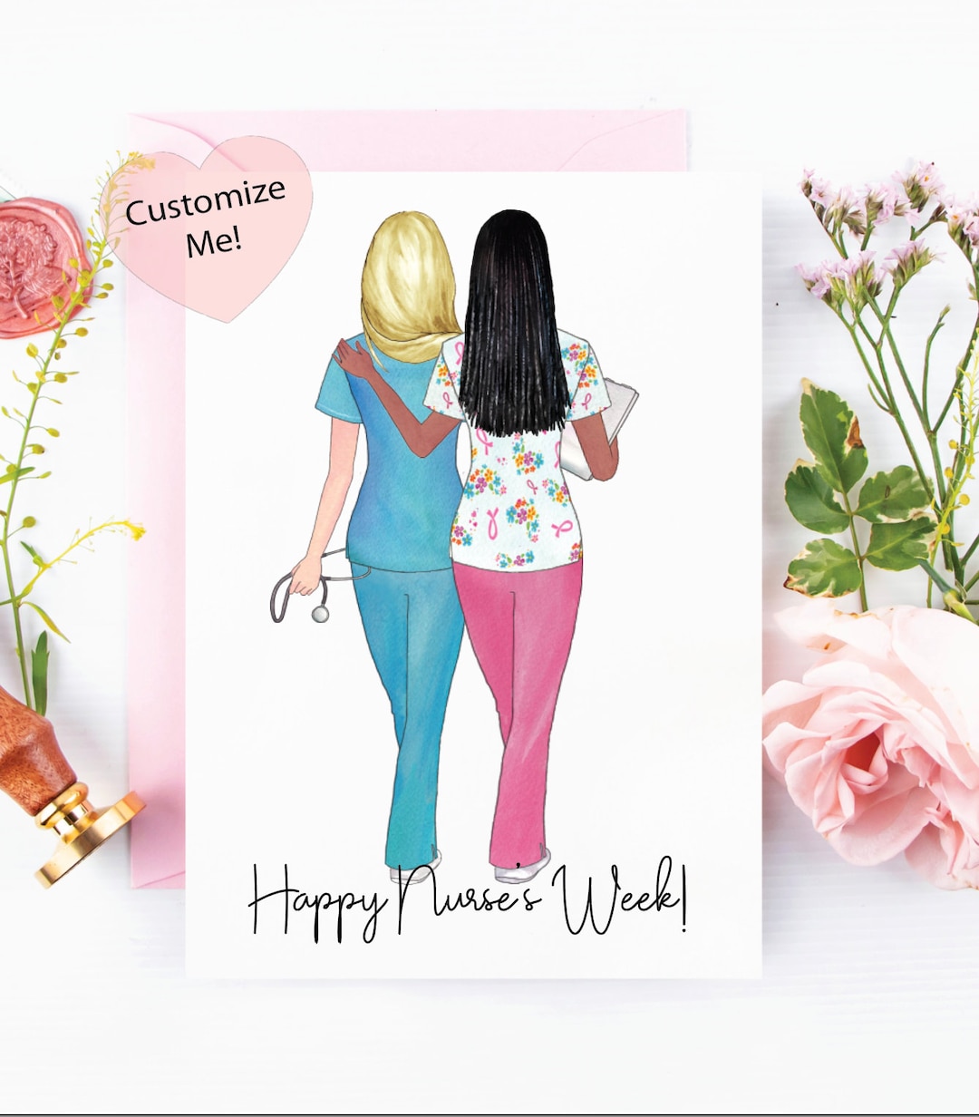 Nurses Week Card | Custom Card for Nurse | Thank You Nurse Card | Happy ...