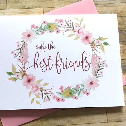 Pregnancy Announcement Card Baby Announcement Best Friend - Etsy