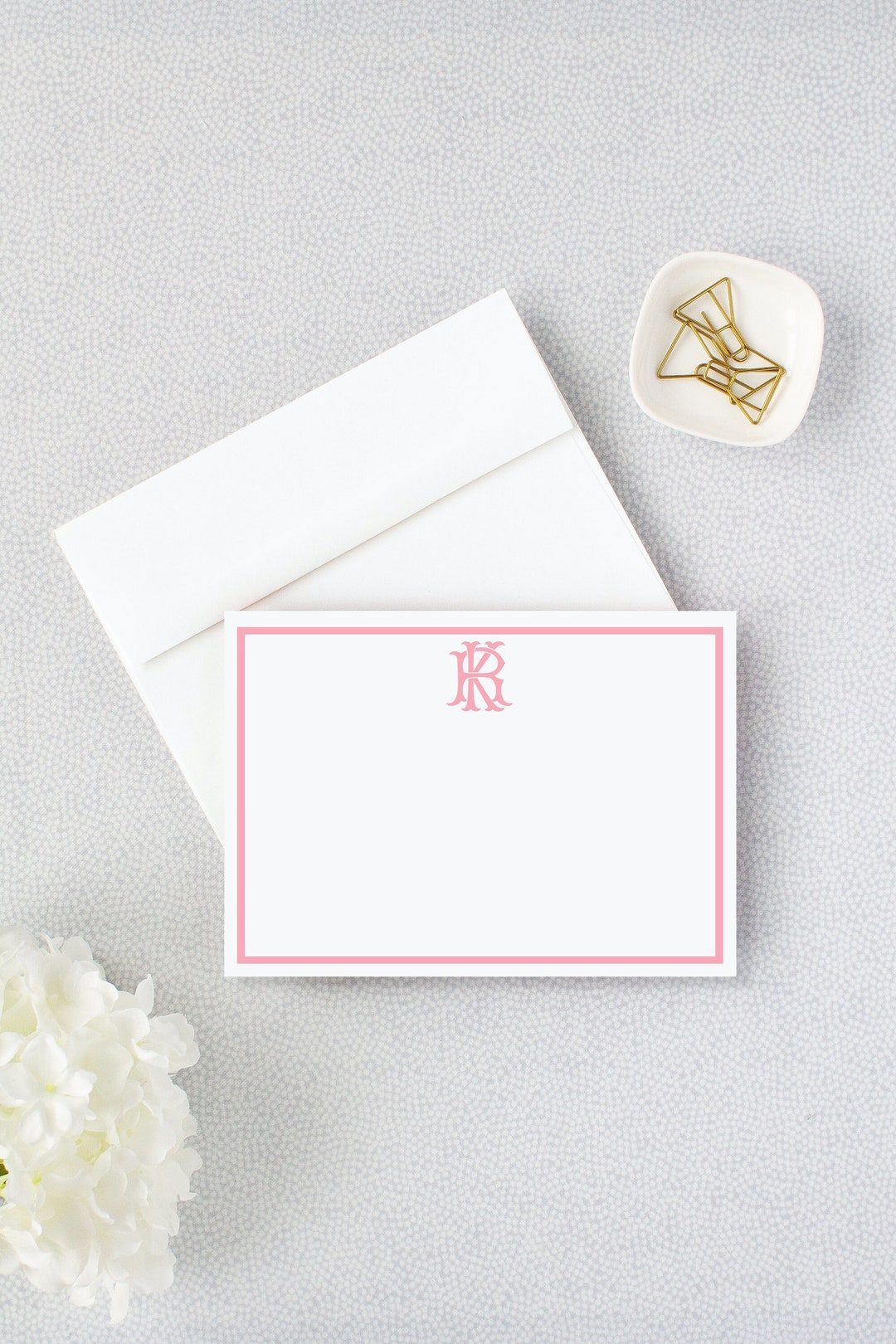 Monogram Stationery, Personalized Monogrammed Note Cards, Gift for Her ...