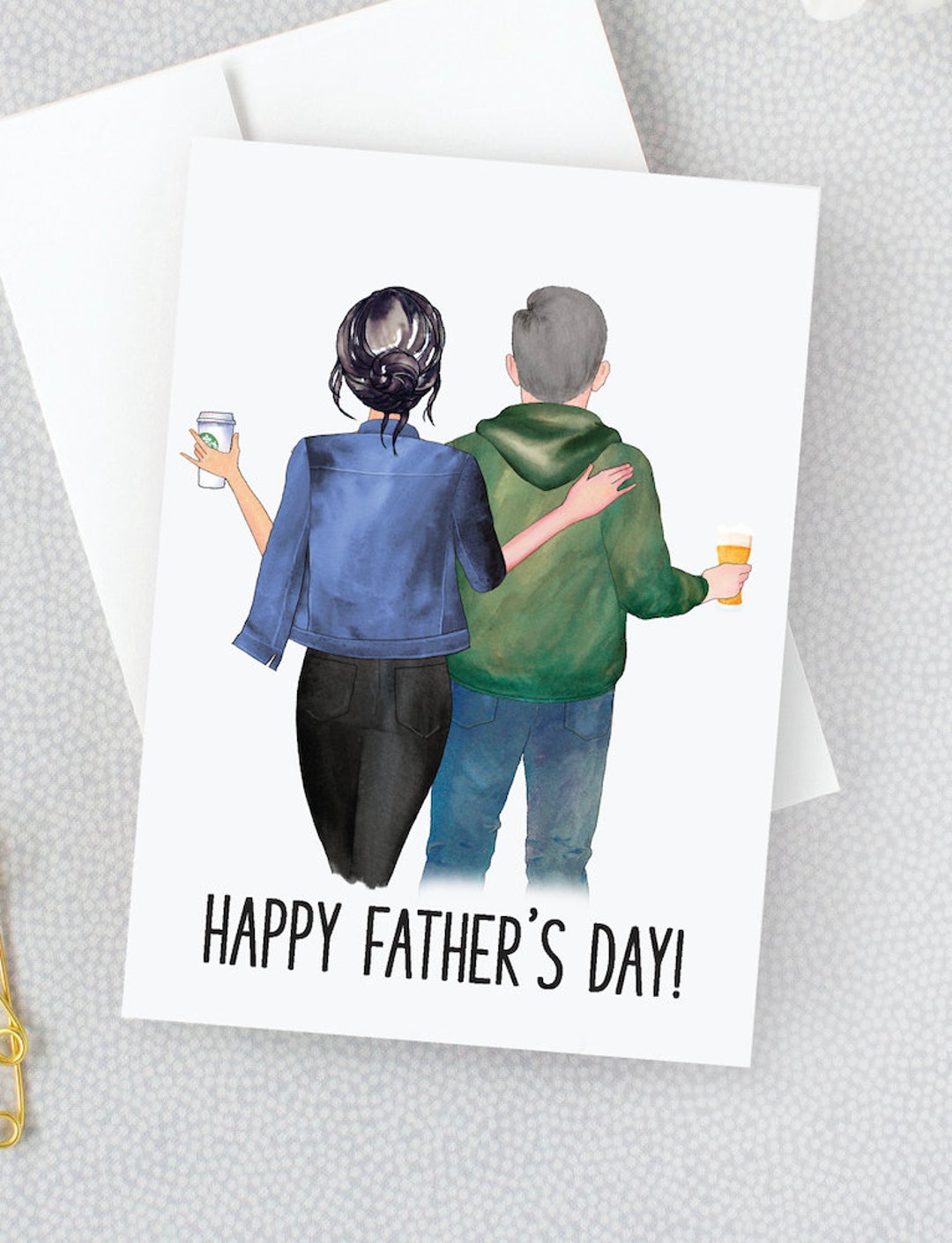 Father's Day Card | Custom Happy Fathers Day Card | Card for Dad | Card ...
