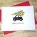 Christmas Tree Cards Christmas Tree on a Car Holiday Cards Vintage Card ...