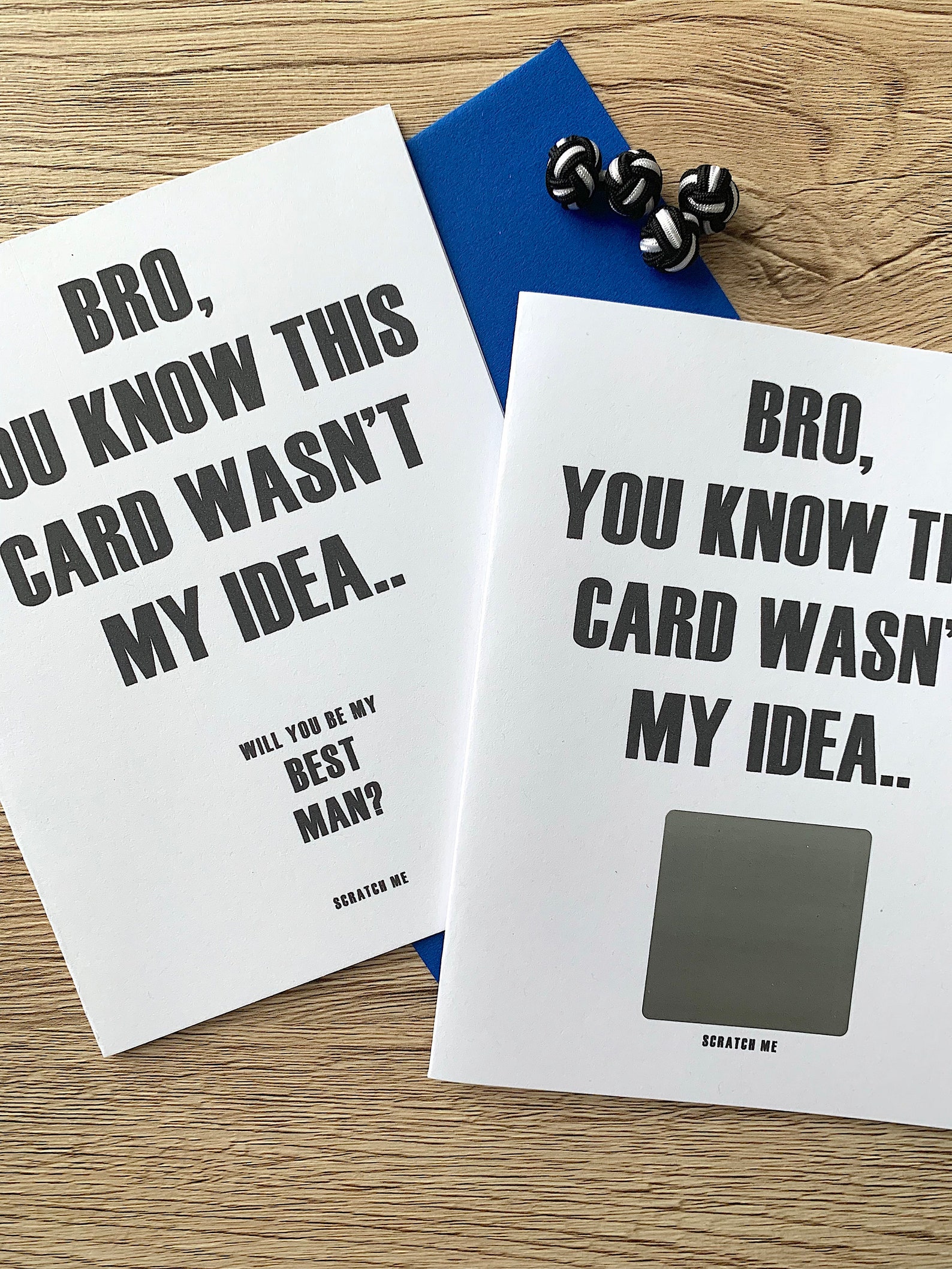 Funny Best Man Scratch off Card Bro You Know This Card Wasnt - Etsy