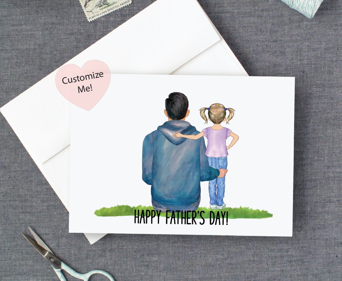 Father's Day Card | Custom Happy Fathers Day Card | Dad and Son | Card ...
