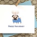 Pug Hanukkah Cards - Jewish Holiday Pug Menorah Note Cards - Happy ...