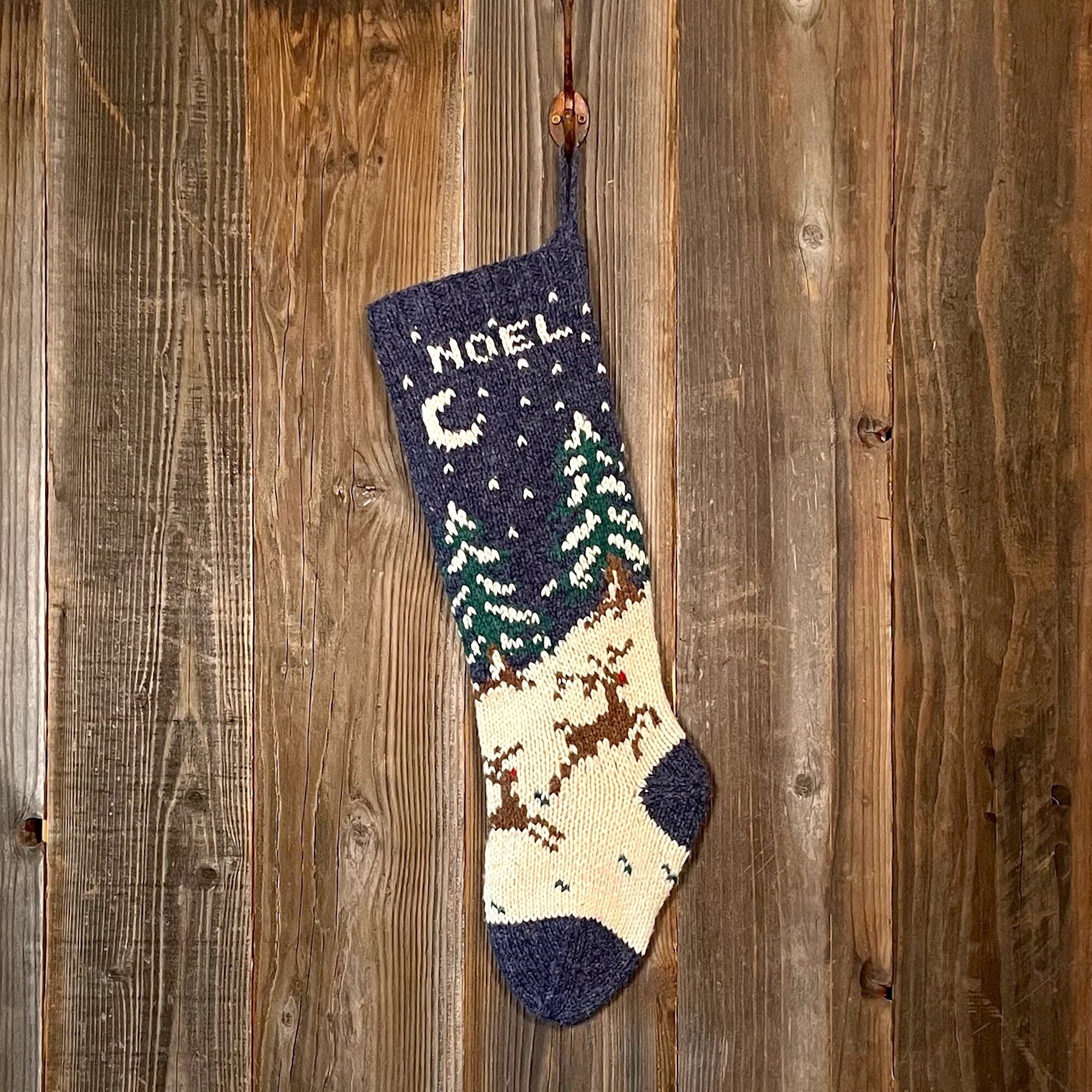 Knit Christmas Stocking Patterns Vintage Christmas Stocking - Etsy