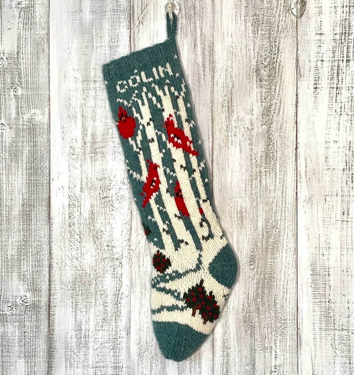 Knit Christmas Stocking Patterns, Christmas Stocking Pattern, Cardinals ...