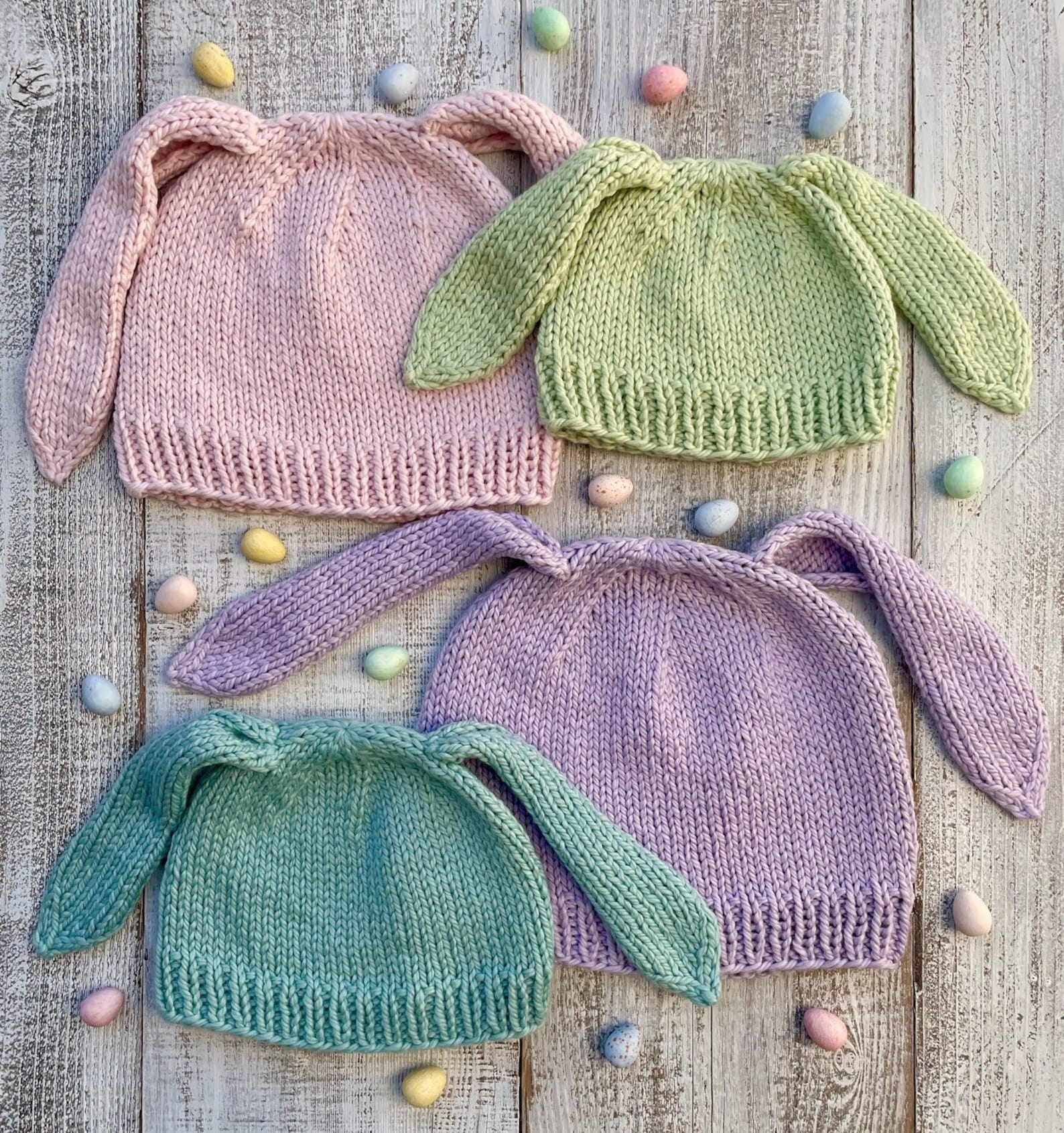 Bunny Hat Knitting Pattern, Baby Child Hat Knitting Pattern, Easter Hat ...