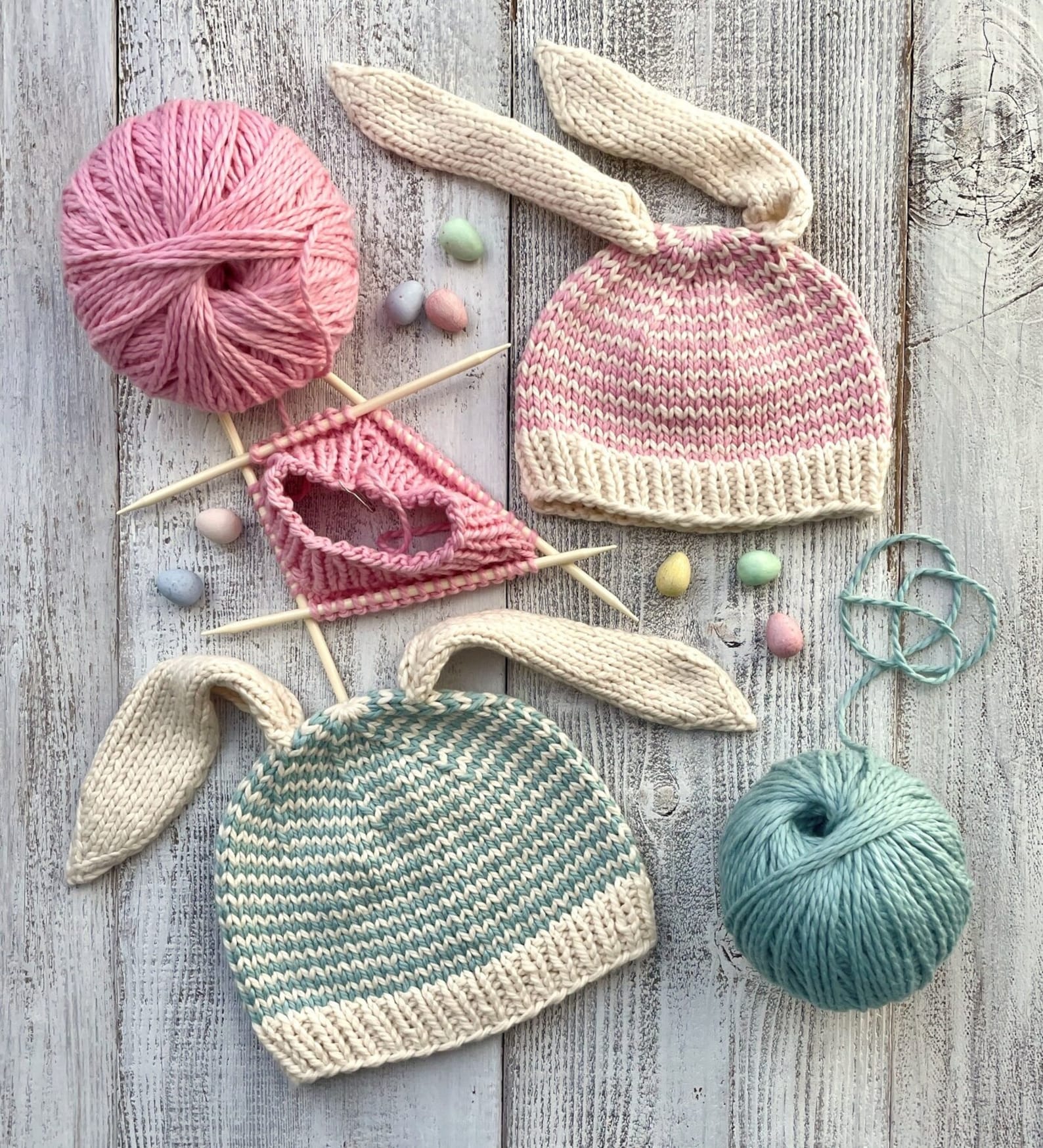 Bunny Hat Knitting Pattern, Baby Child Hat Knitting Pattern, Easter Hat ...