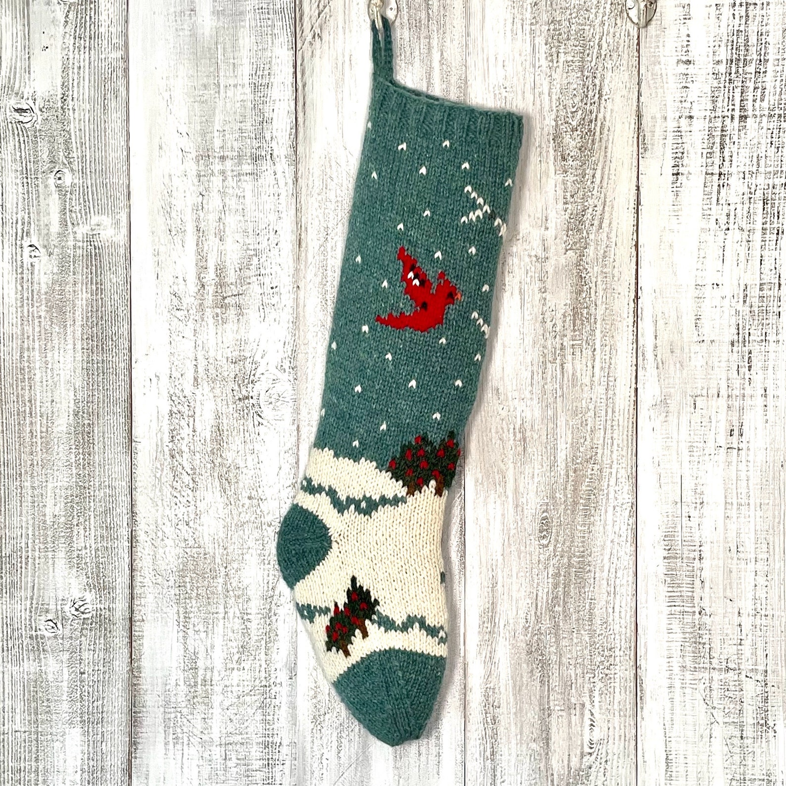 Knit Christmas Stocking Patterns, Christmas Stocking Pattern, Cardinals ...