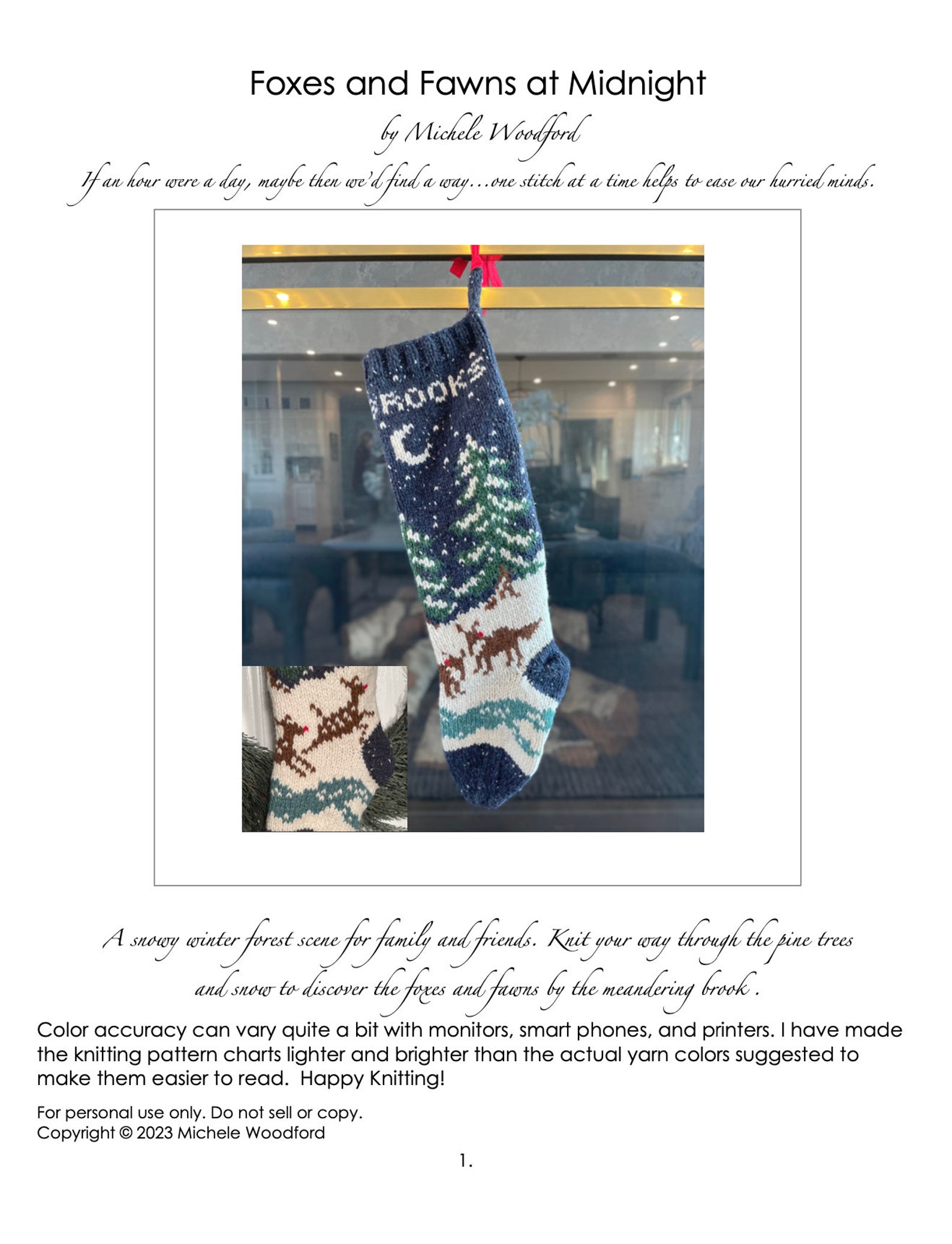 Knit Christmas Stocking Patterns, Christmas Stocking Pattern, Foxes ...