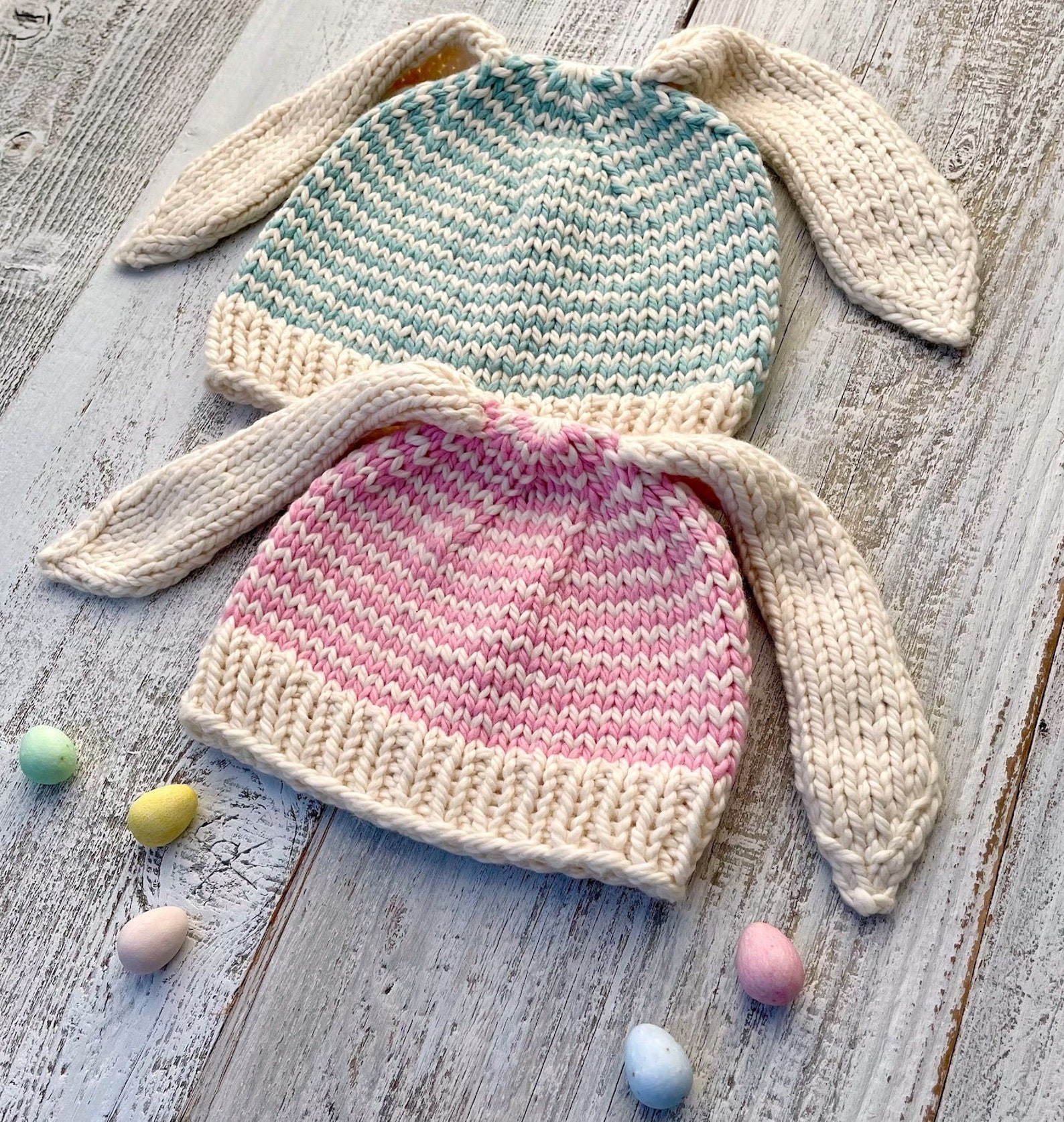 Bunny Hat Knitting Pattern, Baby Child Hat Knitting Pattern, Easter Hat ...