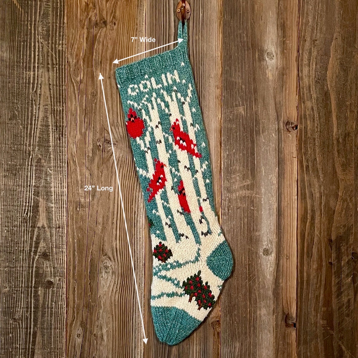 Knit Christmas Stocking Patterns, Christmas Stocking Pattern, Cardinals ...