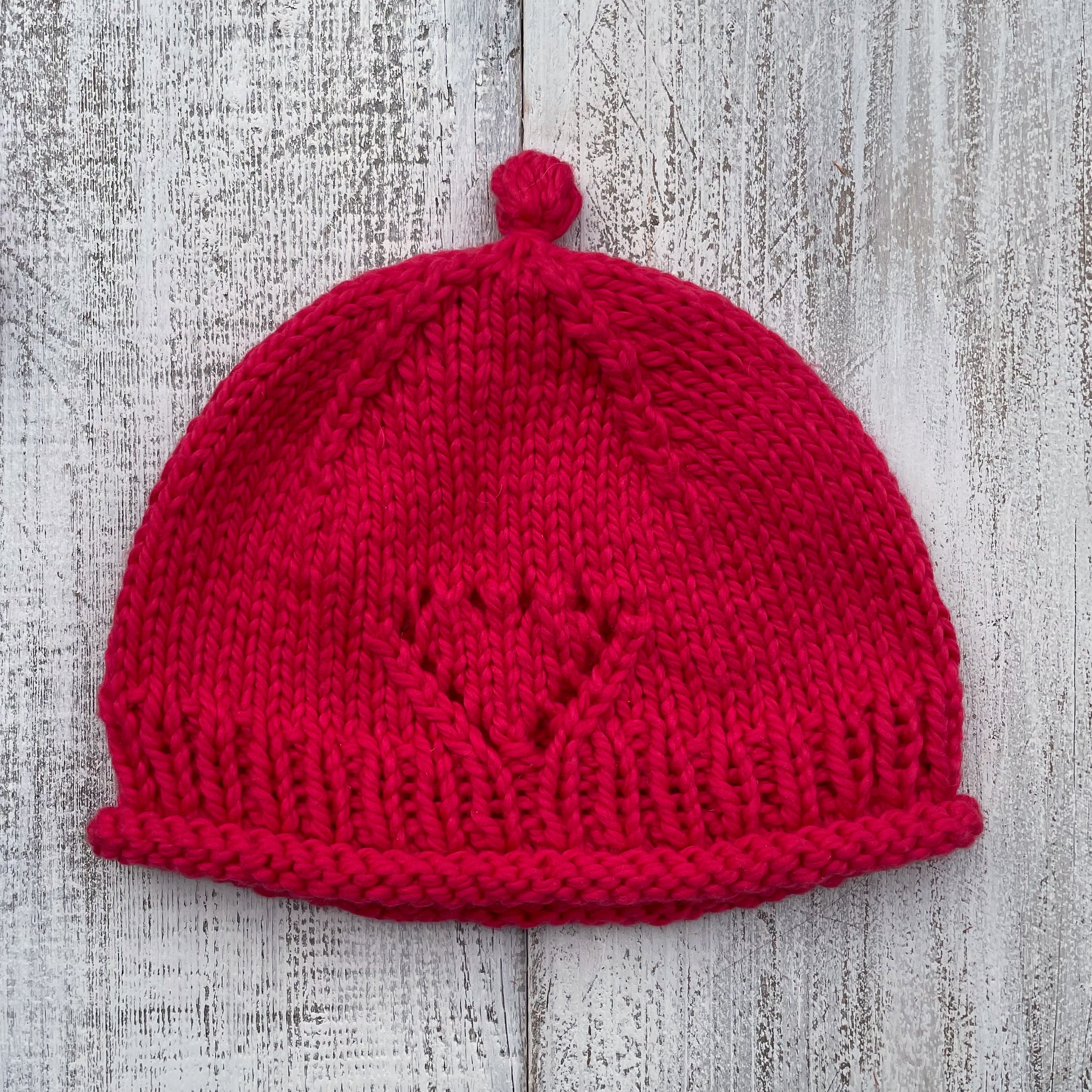 Heart Hat Knitting Pattern, Baby Child Hat Knitting Pattern, Valentine ...