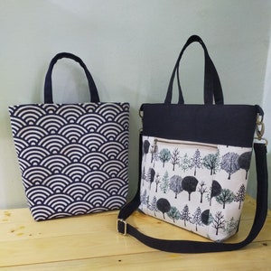 PDF Pattern - the Urban Tote Bag - Minimalist Design With 2 Options ...