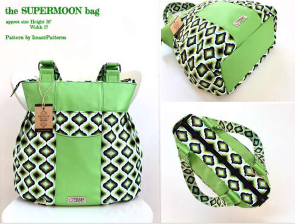 PDF Bag Sewing Pattern - Big Bag, Suitable for Day Trip, a Carry-all ...