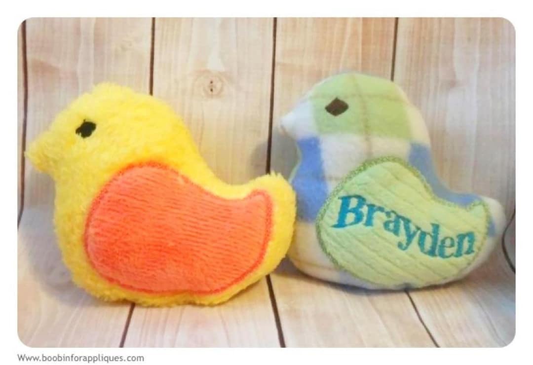 Spring Chick Plushie ITH in the Hoop Stuffed Easter Toy Embroidery ...