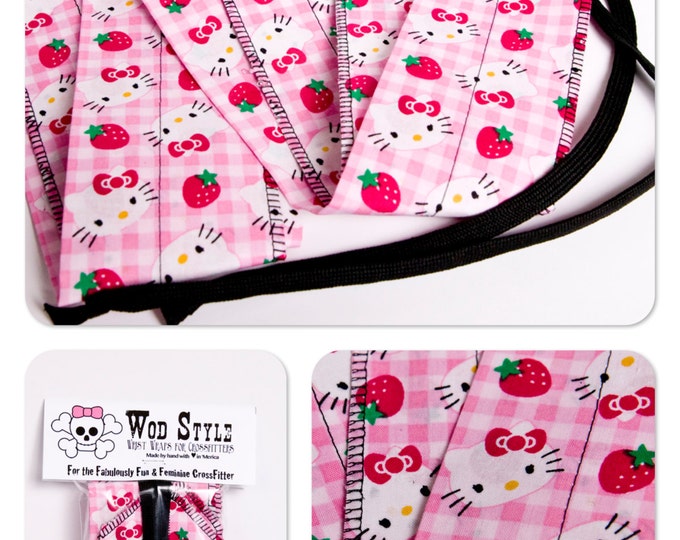 WOD Style Wrist Wraps Hello Kitty Pink Check - Etsy